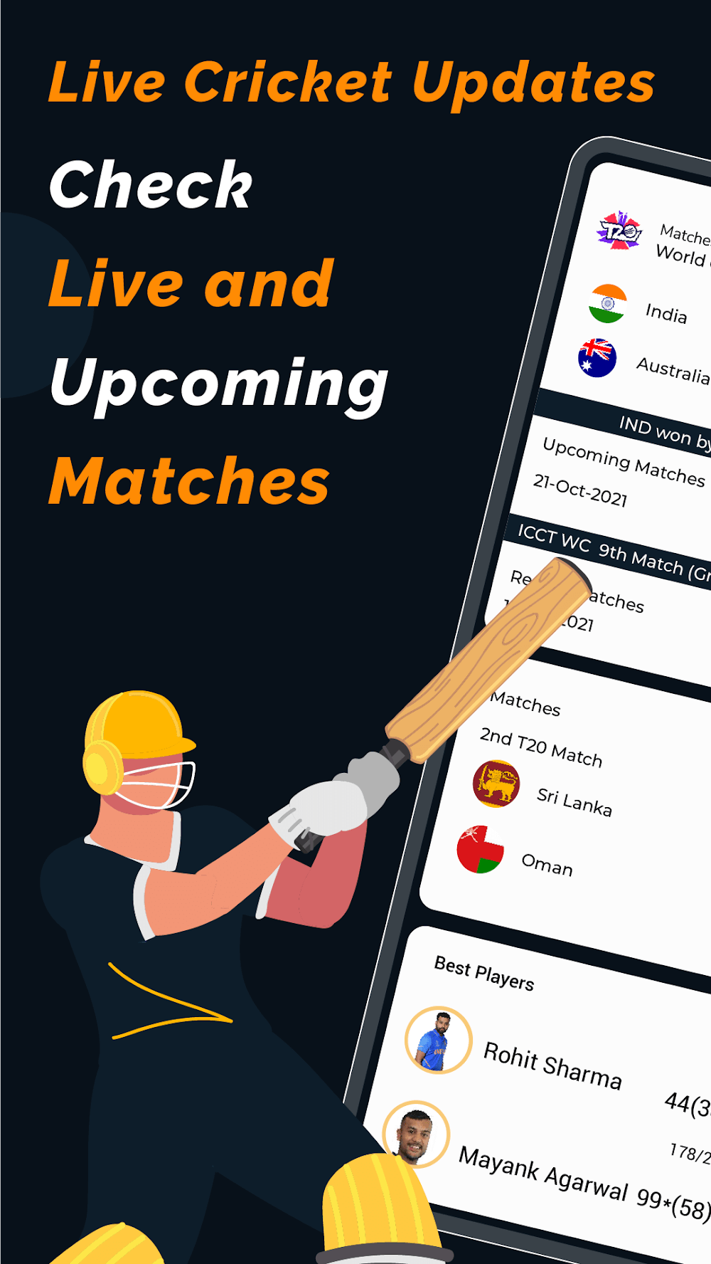 Live Cricket Score Updates v4.0 MOD APK (Premium Unlocked)