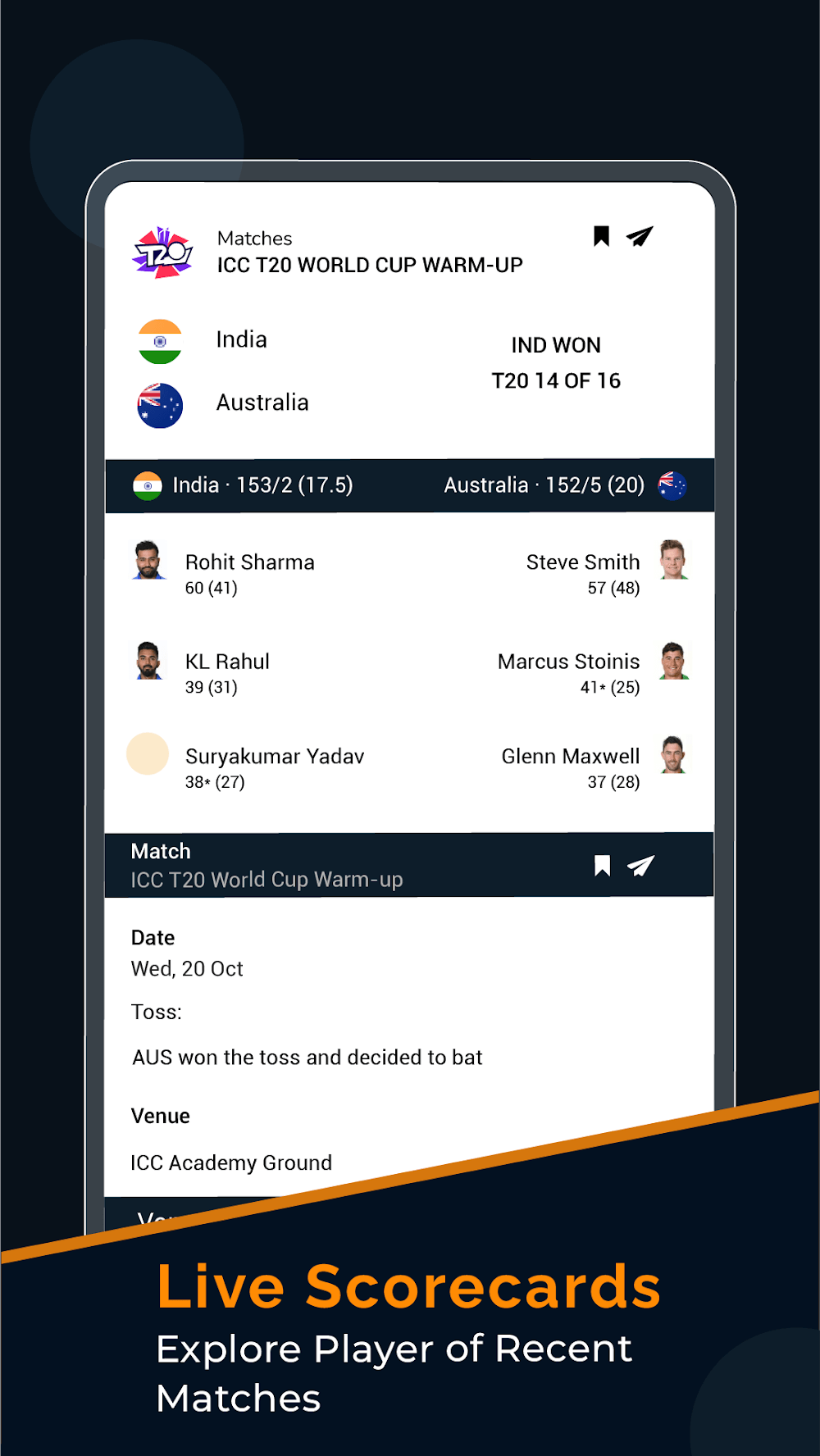 Live Cricket Score Updates v4.0 MOD APK (Premium Unlocked)